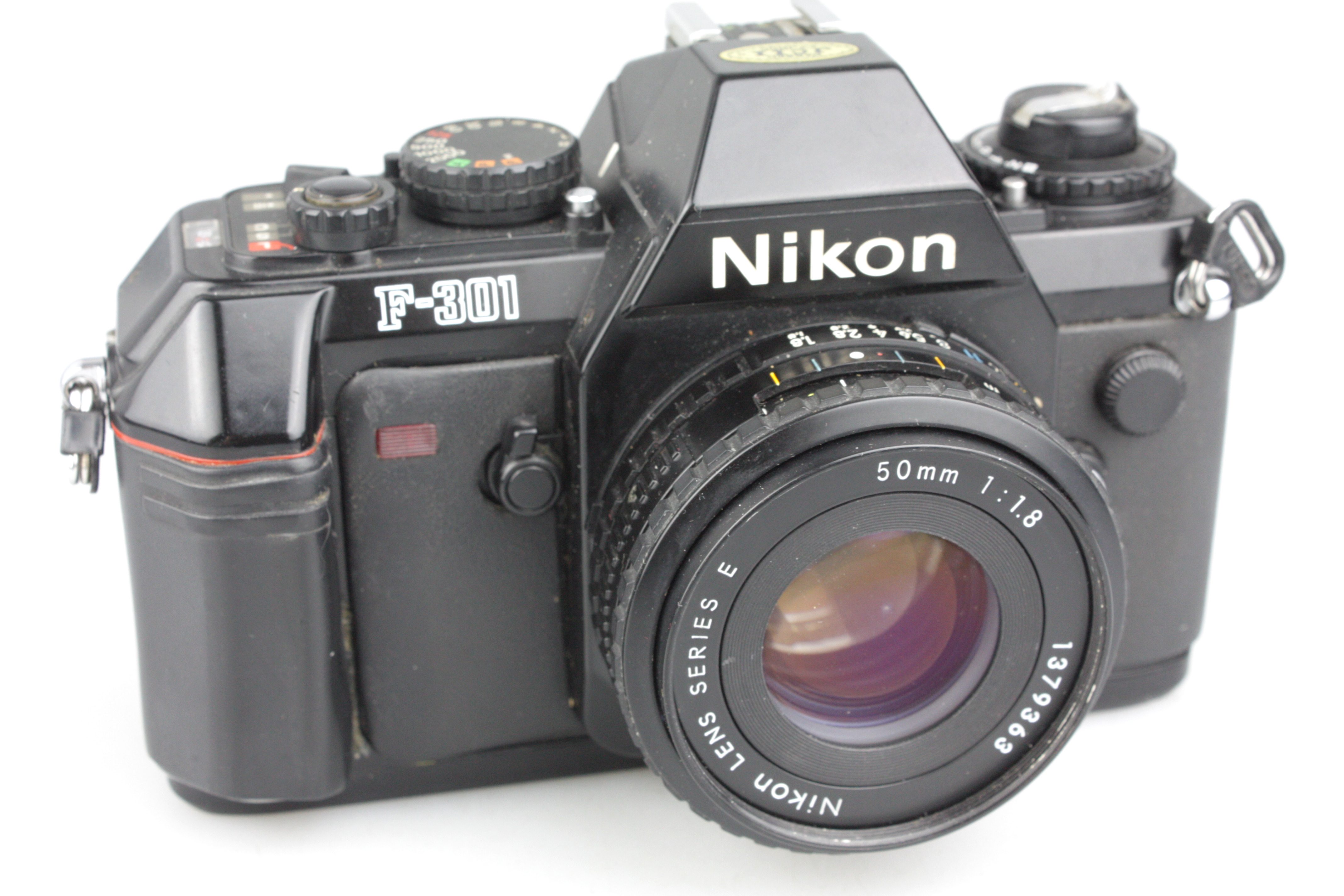 Nikon F-301 35mm DX Coded SLR Film Camera, with 50mm f/1.8 Series E ...
