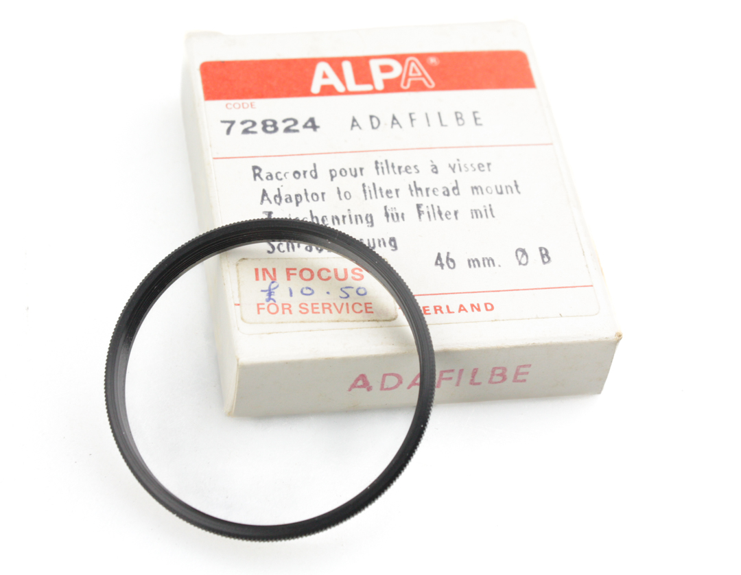 Alpa ADAFILBE Filter adapter – 46mm Filter Adapter, to Alpa Type B ...