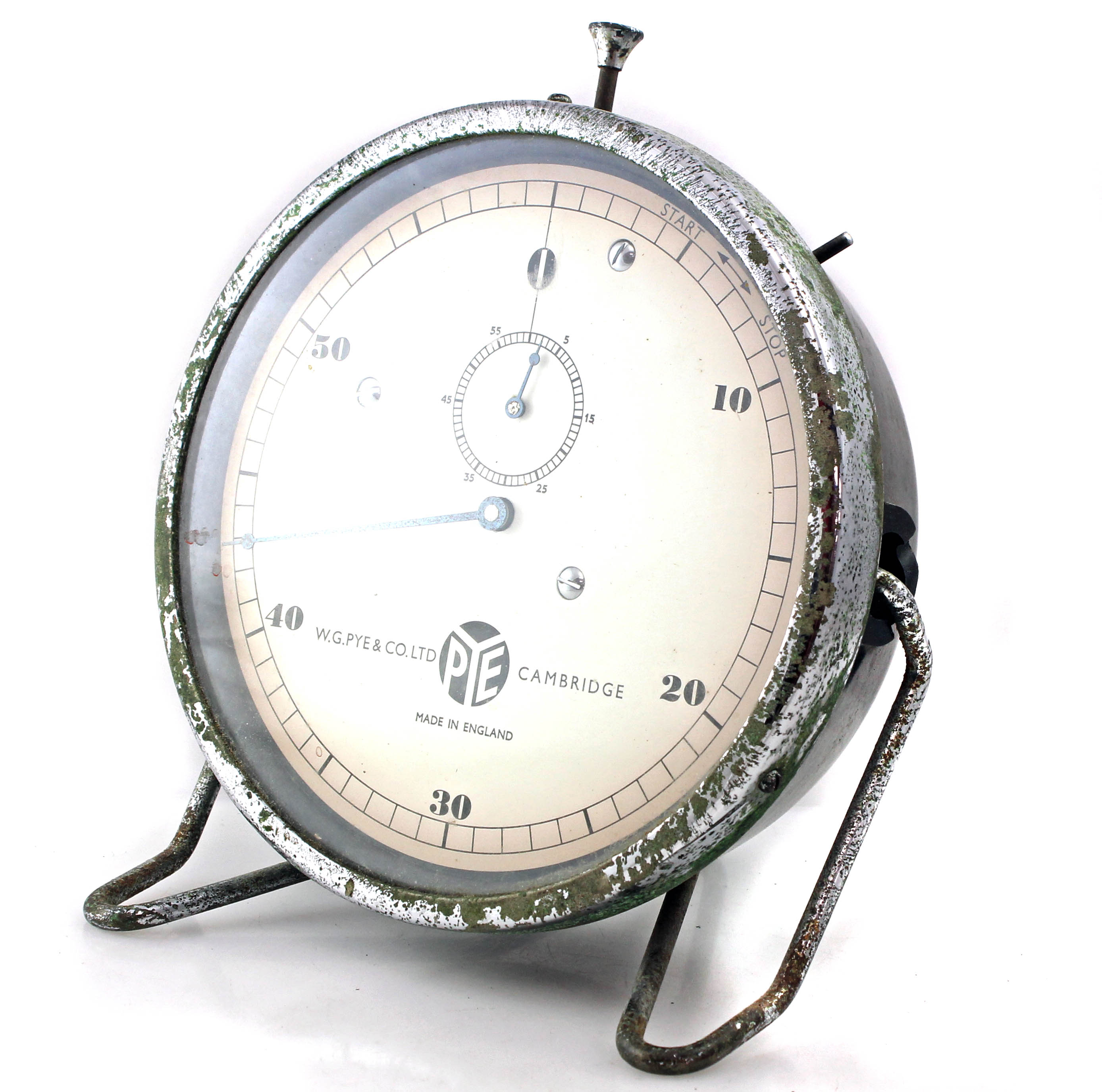 VINTAGE INDUSTRIAL PYE & CO LTD CAMBRIDGE mechanical Stop Timer Clock ...