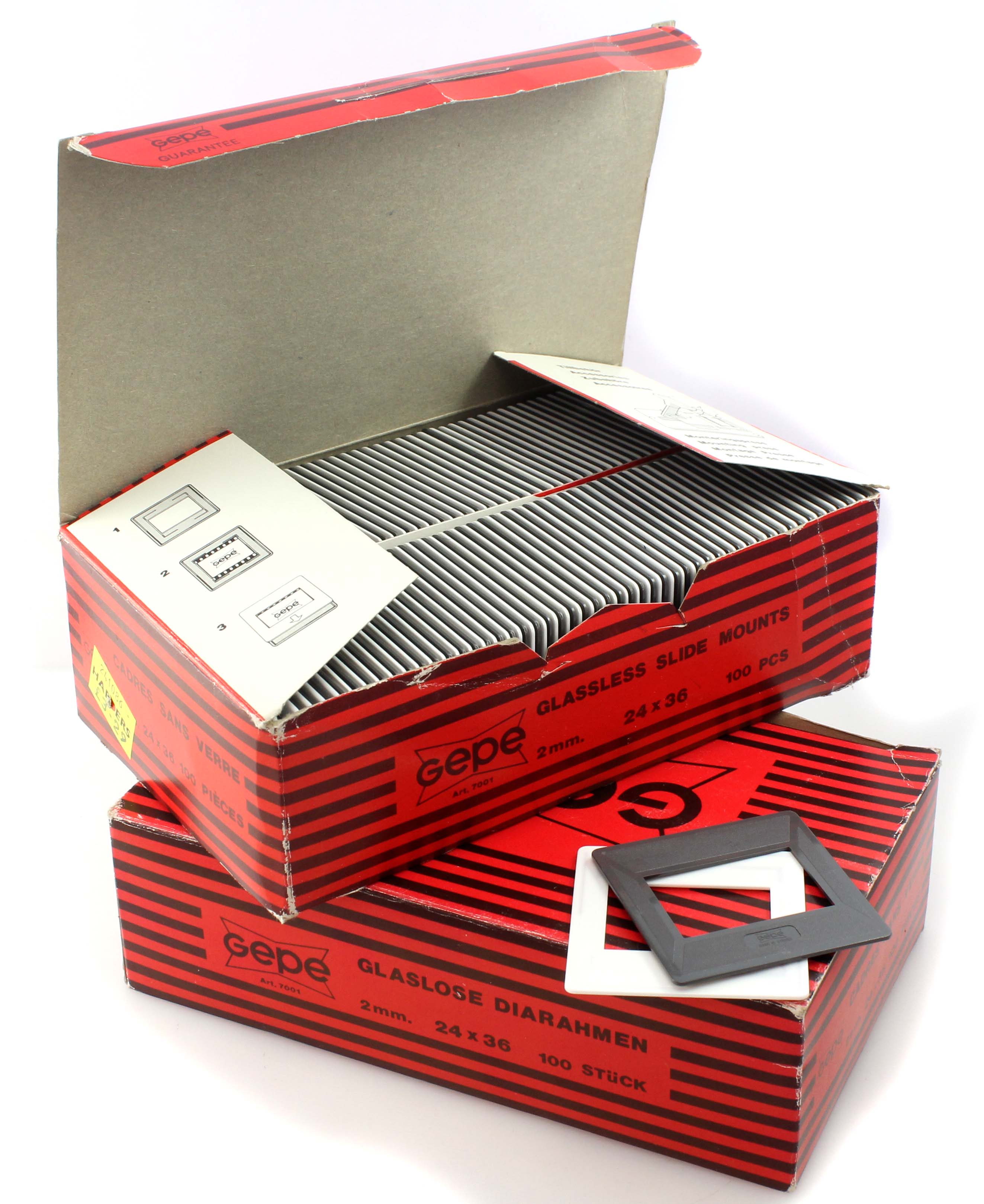 GePe 200x 5×5 35mm film 24×36 Glassless plastic Slide Film Mounts – The ...