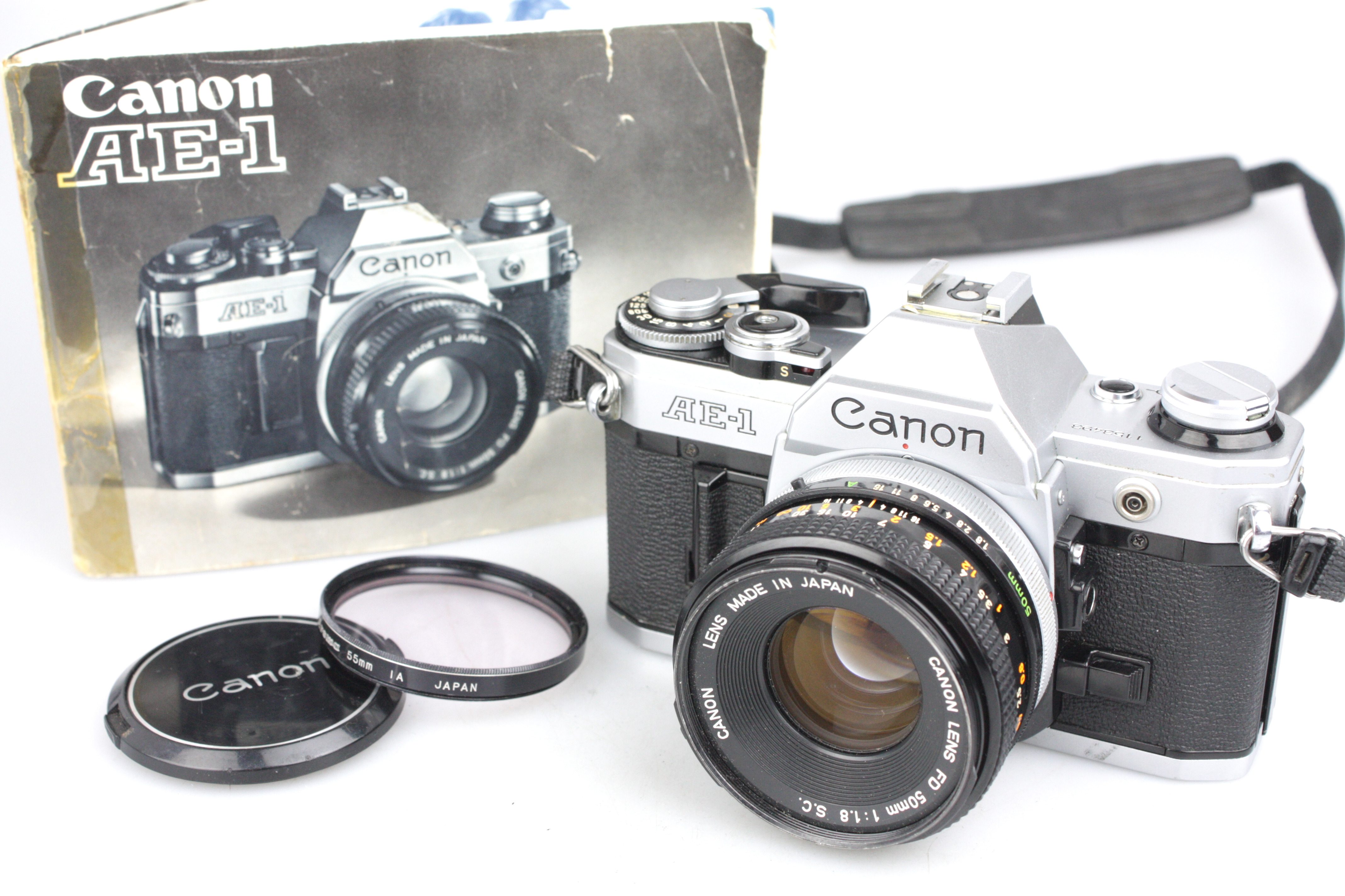 Canon AE-1 AE1 35mm SLR Film Camera + 50mm f/1.8 FD Lens – The Real ...