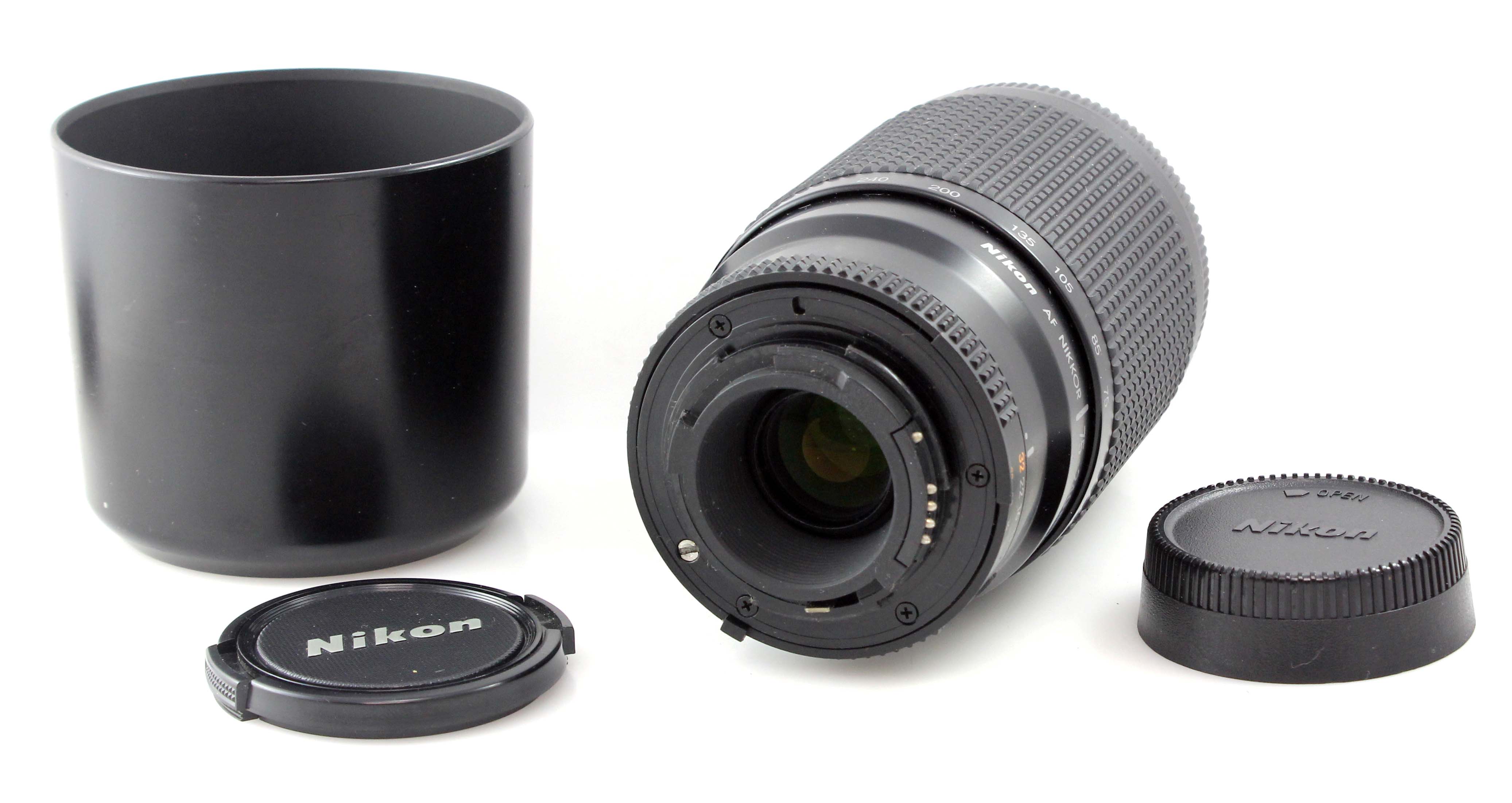 Nikon AF Nikkor 75-240mm f/4.5-5.6D G Zoom Lens w/ hood – NAF Mount ...