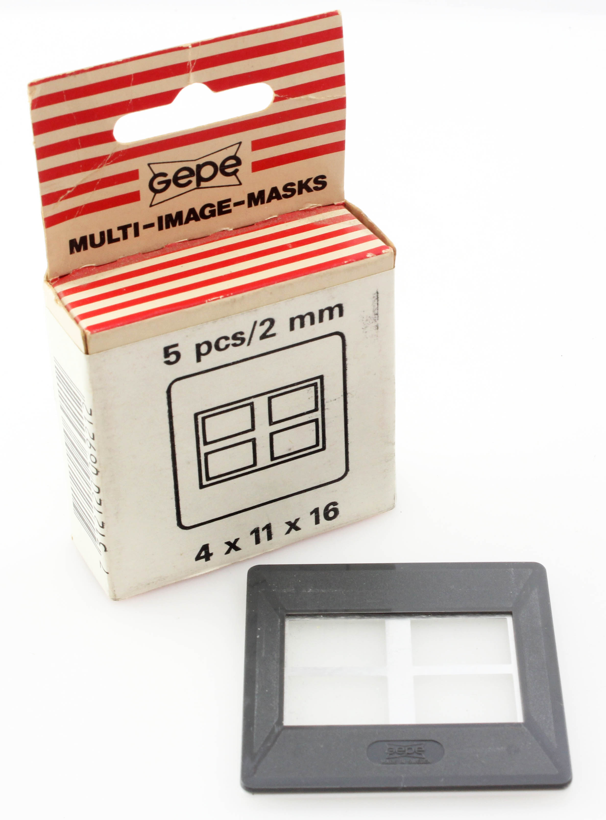 GePe 5x Multi Image Masks 11x16mm 4-Opening Glass Slide Mount ( 2mm ...