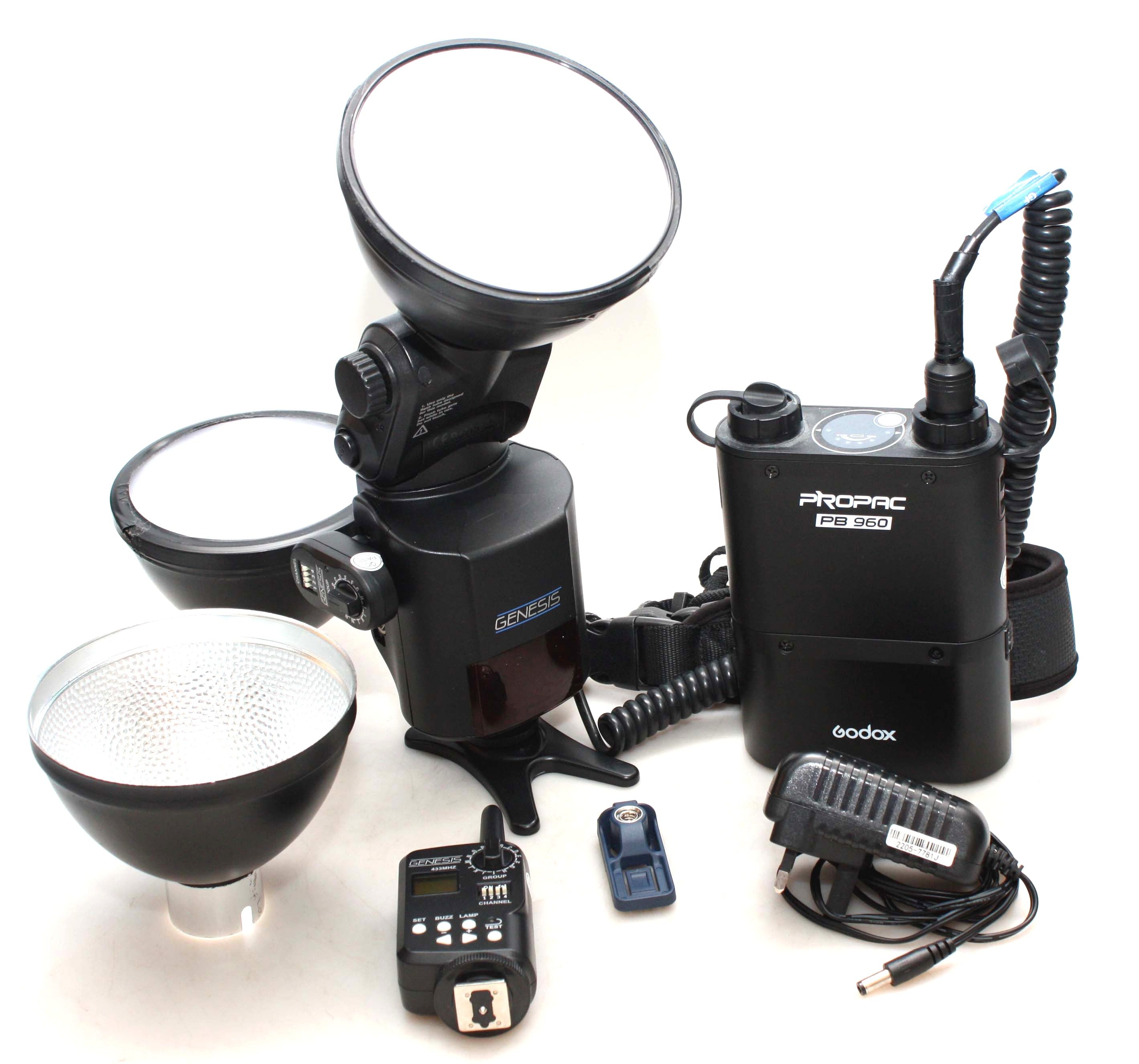 Genesis GF400 Portable Flash System – bare bulb type w/ Godox battery ...
